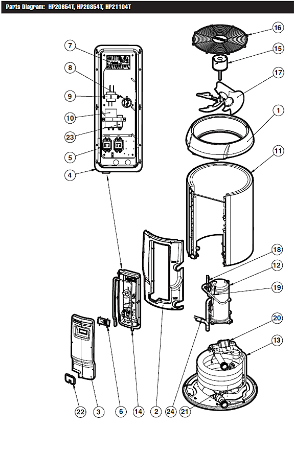 Hayward HeatPro (HP20654T, HP20654BT, HP20854T, HP20854BT, HP21104T)