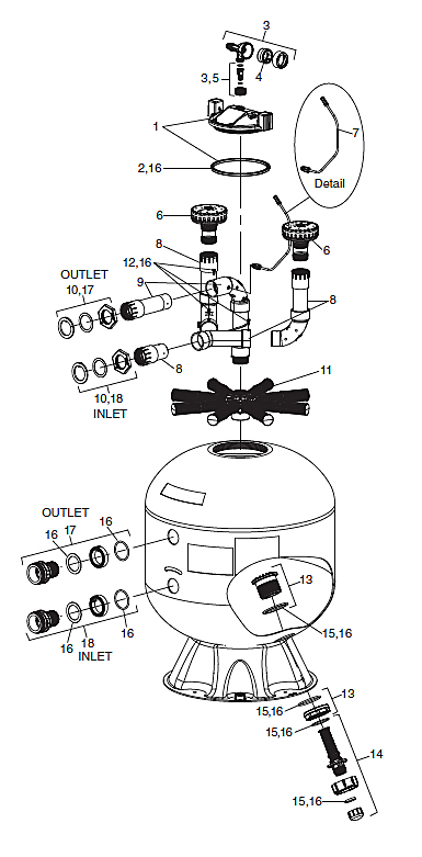 Jandy JS Sand Filter JS100-SM